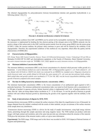 Synthesis of oligoguanidine -Based on polycondensation and compare their Antimicrobial ...