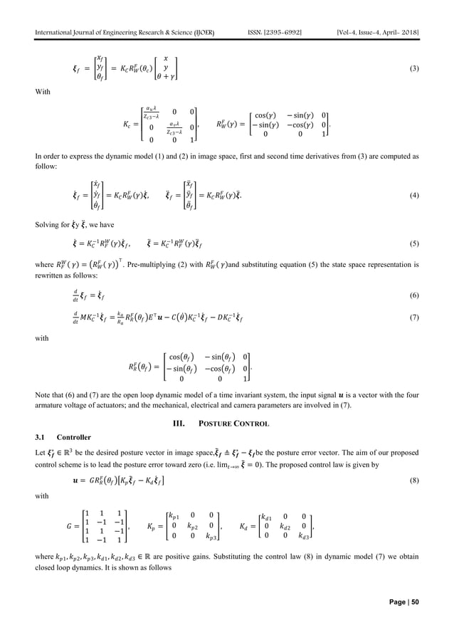 Image Based Visual Servoing For Omnidirectional Wheeled Mobile Robots In Voltage Mode Pdf 