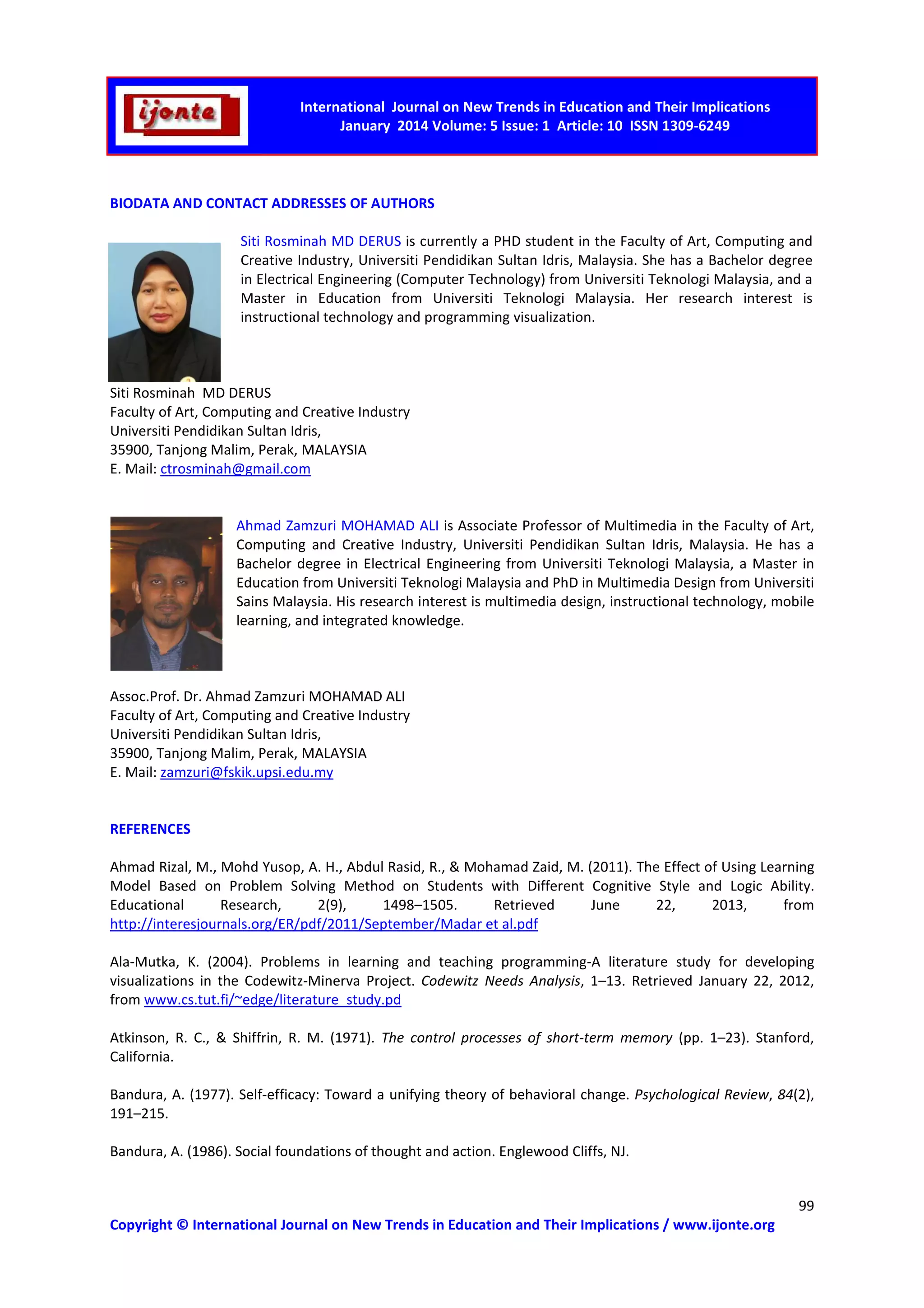 INTEGRATION OF VISUALIZATION TECHNIQUES AND ACTIVE LEARNING STRATEGY IN ...