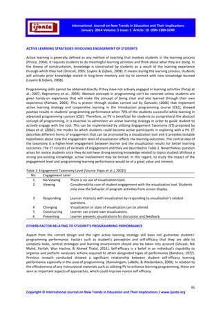 INTEGRATION OF VISUALIZATION TECHNIQUES AND ACTIVE LEARNING STRATEGY IN ...