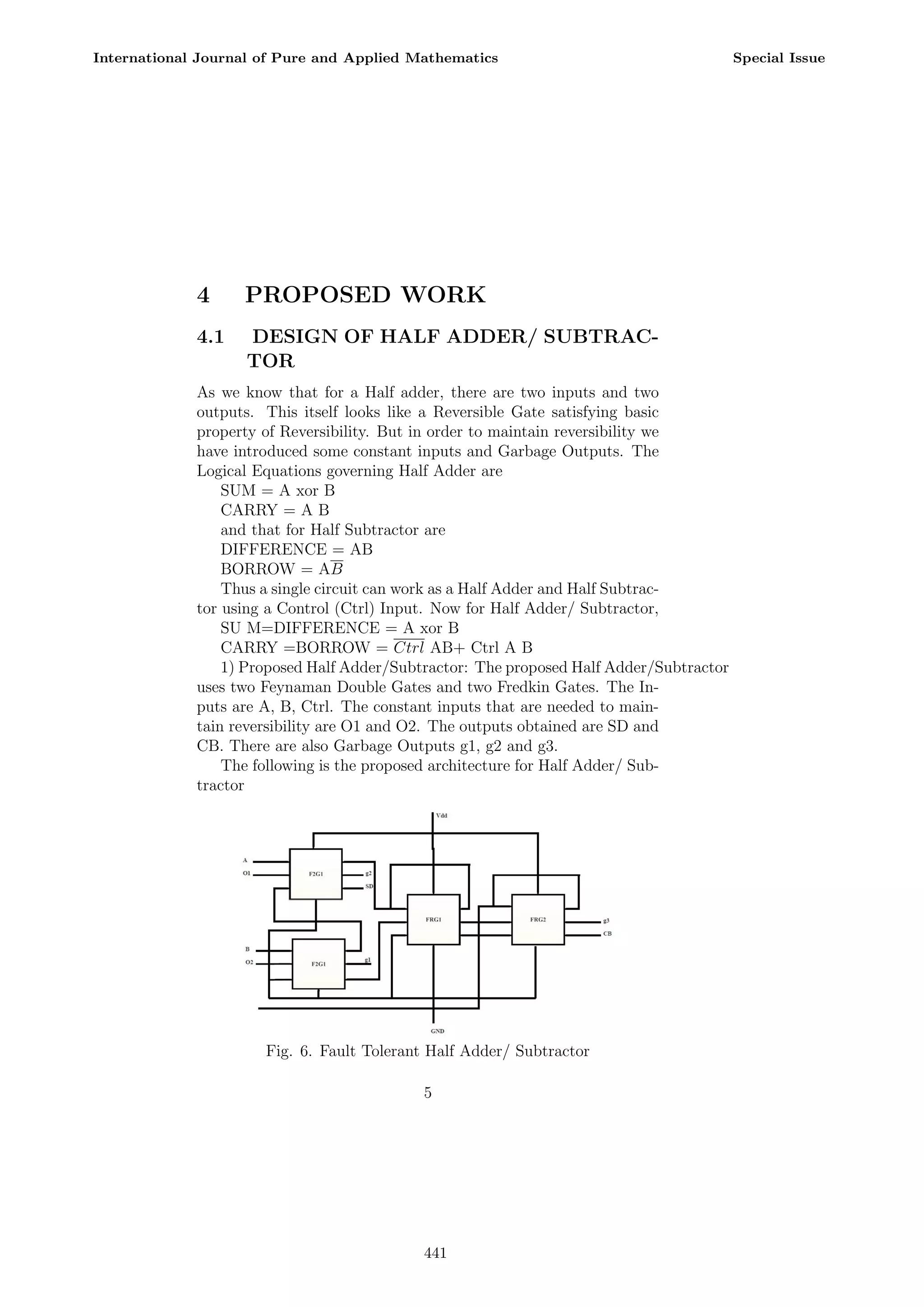 FULL ADDER/ SUBTRACTOR USING REVERSIBLE LOGIC | PDF | Programming Languages | Computing