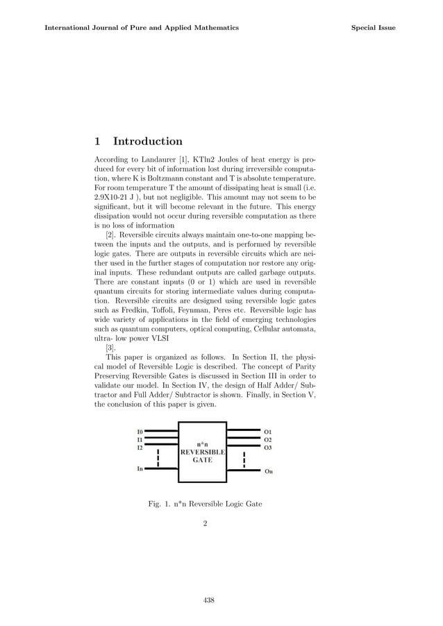 FULL ADDER/ SUBTRACTOR USING REVERSIBLE LOGIC | PDF | Programming Languages | Computing