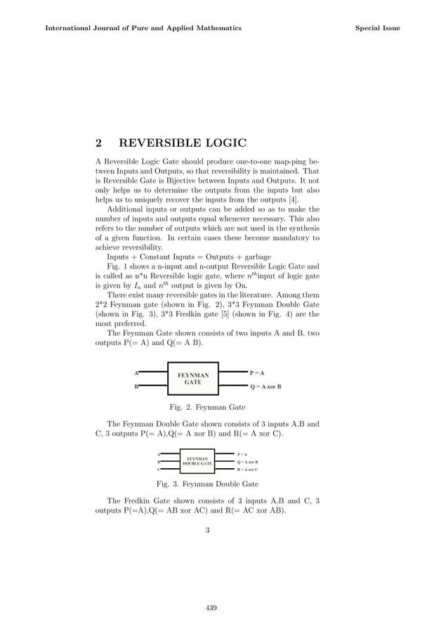 FULL ADDER/ SUBTRACTOR USING REVERSIBLE LOGIC | PDF