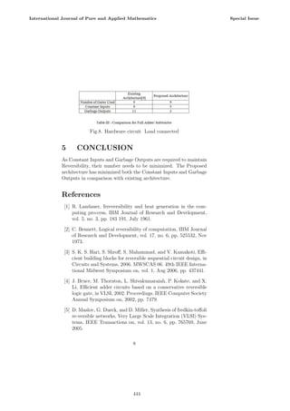 FULL ADDER/ SUBTRACTOR USING REVERSIBLE LOGIC | PDF