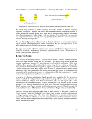 AUTOMATED WORD PREDICTION IN BANGLA LANGUAGE USING STOCHASTIC LANGUAGE MODELS | PDF