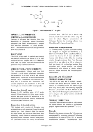 Analytical Method Development and Validation of Tolvaptan in Bulk and ...