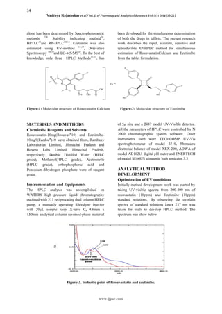 RP-HPLC Method Development and Validation for the Simultaneous estimation of Simvastatin and ...