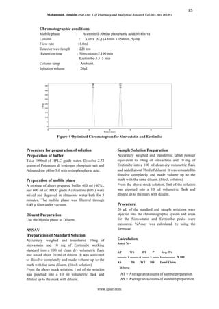 RP-HPLC Method Development and Validation for the Simultaneous estimation of Simvastatin and ...