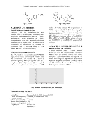 RP-HPLC Method Development and Validation for the Simultaneous Estimation of Atenolol and ...