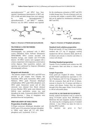 Method Development and Validation for Simultaneous estimation of Metformin Hcl and Sitagliptin ...