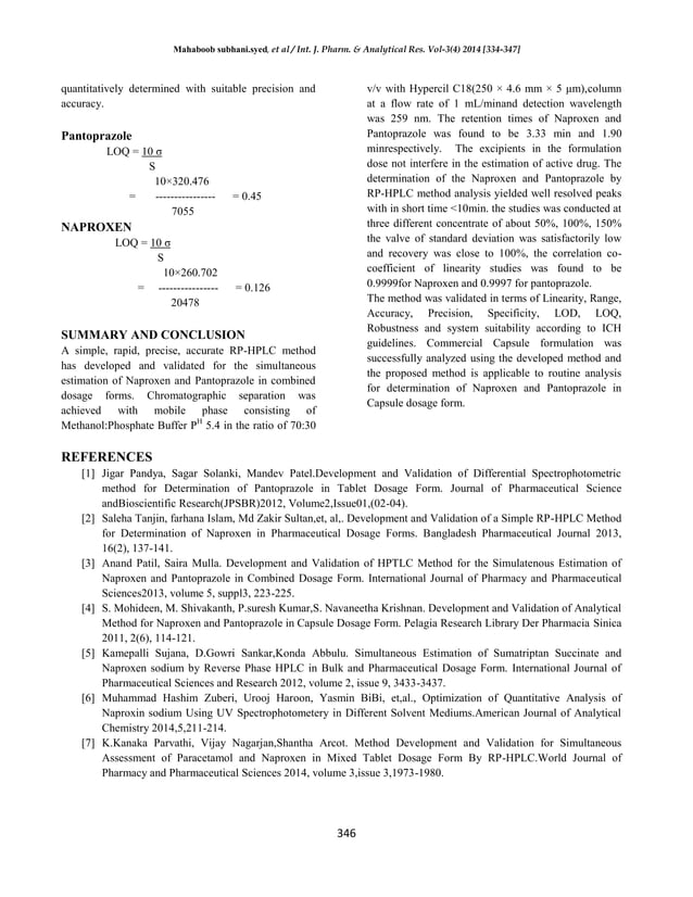 Analytical method development and validation for simultaneous estimation of naproxen and ...