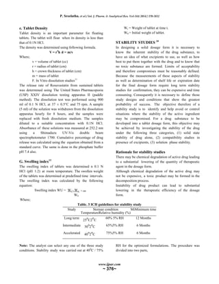 Formulation and evaluation of matrix type rosuvastatin sustained ...