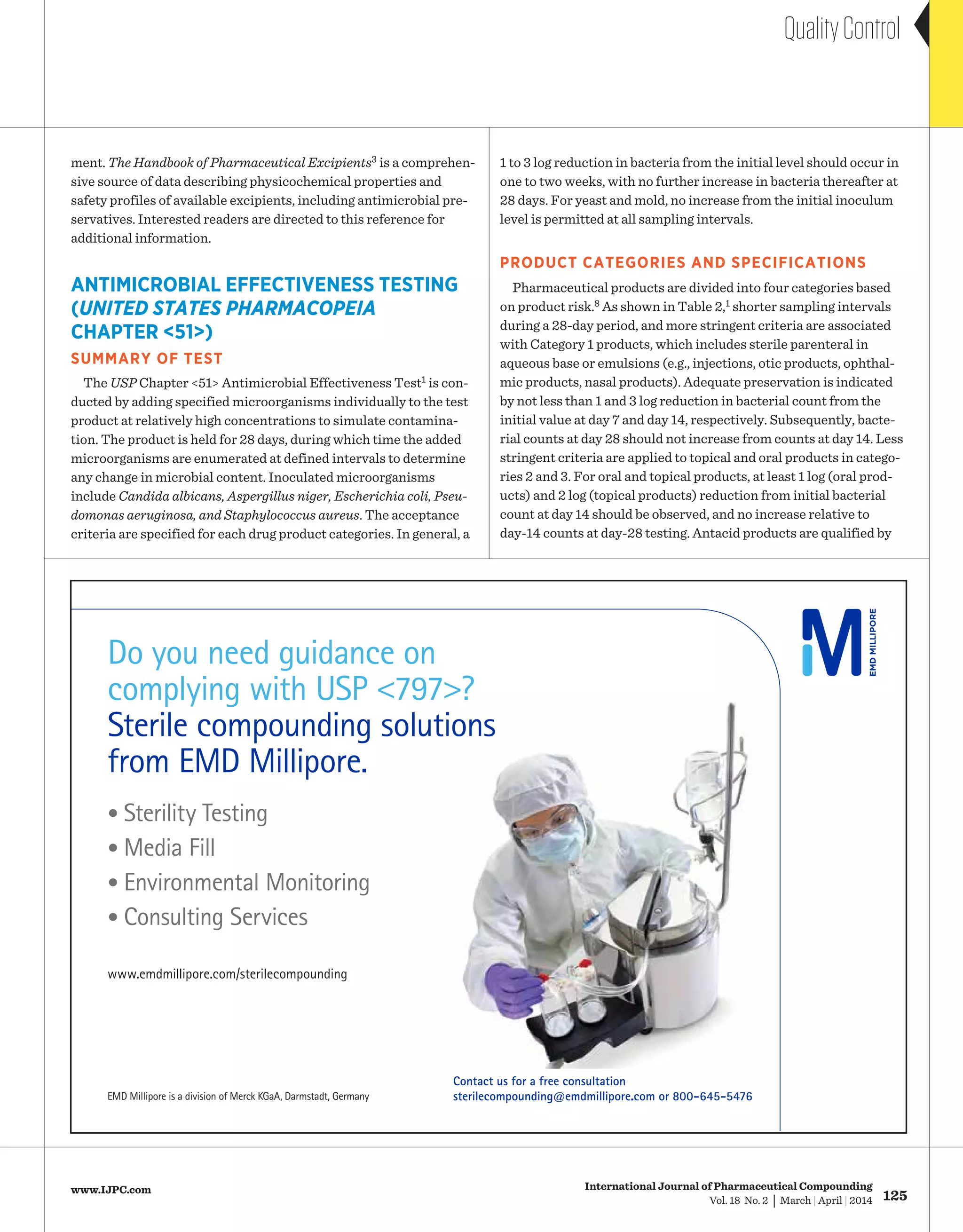 The Essentials of USP chapter 51 antimicrobial effectiveness testing | PDF