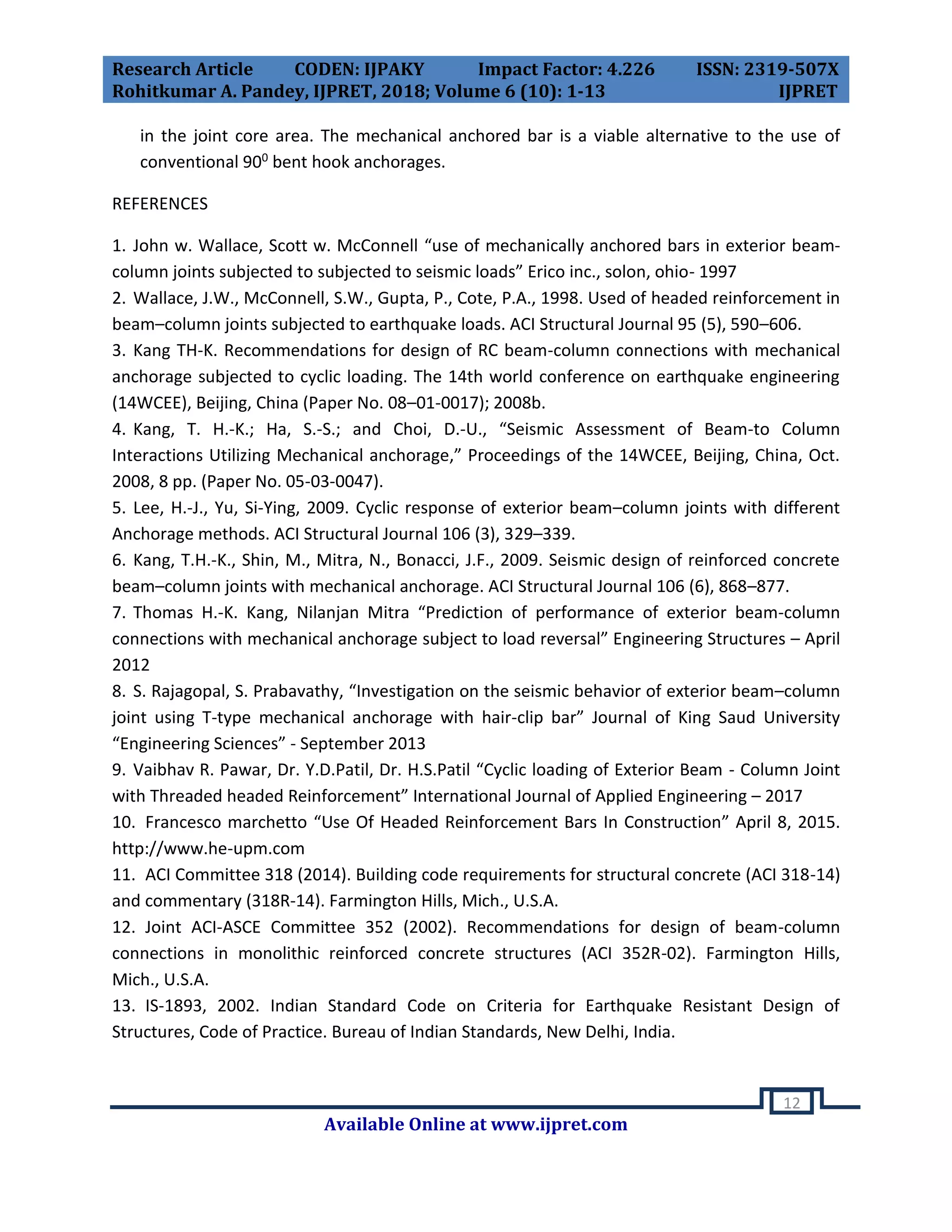 EXPERIMENTAL INVESTIGATION OF REINFORCEMENT COUPLERS AS REPLACEMENT OF ...