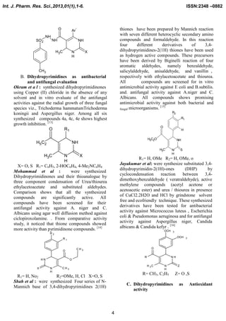 A Review: 3, 4-Dihydropyrimidines Thione Their Chemistry and ...