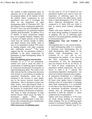 Formulation and Development of Rapid Disintegrating Tablet of ...