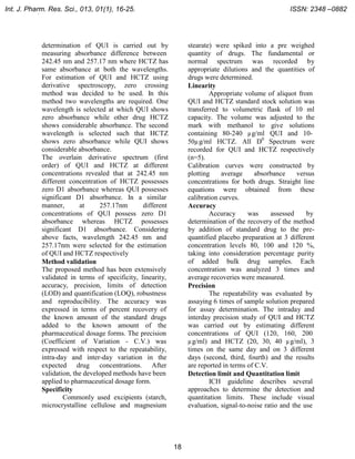 Development And Validation Of First Order Derivative Method For Simultaneous Estimation Of ...