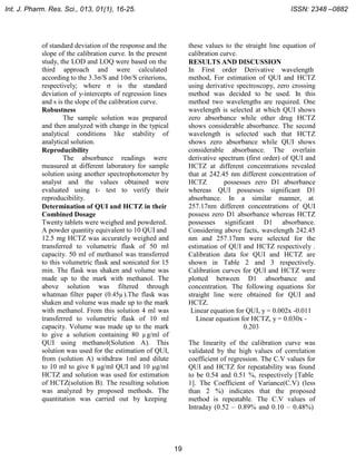 Development And Validation Of First Order Derivative Method For Simultaneous Estimation Of ...