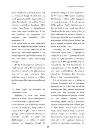 Formulation Development and Evaluation of Clopidogrel Fast Dissolving ...