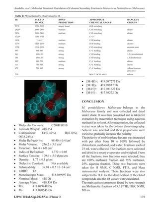 Molecular Structural Elucidation of Coloumn Secondary Fraction in ...