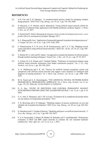 AN ARTIFICIAL NEURAL NETWORK-BASED APPROACH COUPLED WITH TAGUCHI'S METHOD FOR PREDICTING THE ...