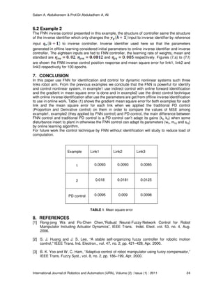 Identification and Control of Three-Links Electrically Driven Robot Arm Using Fuzzy Neural ...