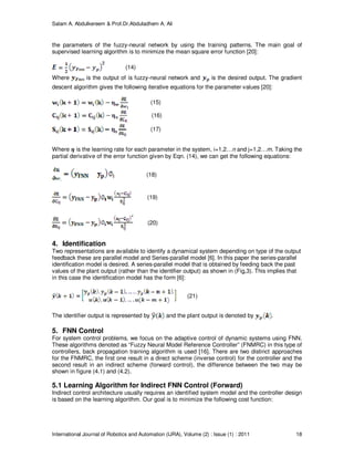 Identification and Control of Three-Links Electrically Driven Robot Arm Using Fuzzy Neural ...