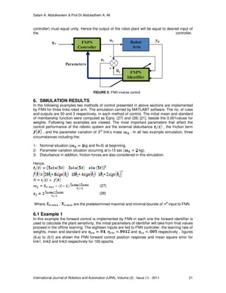 Identification and Control of Three-Links Electrically Driven Robot Arm Using Fuzzy Neural ...