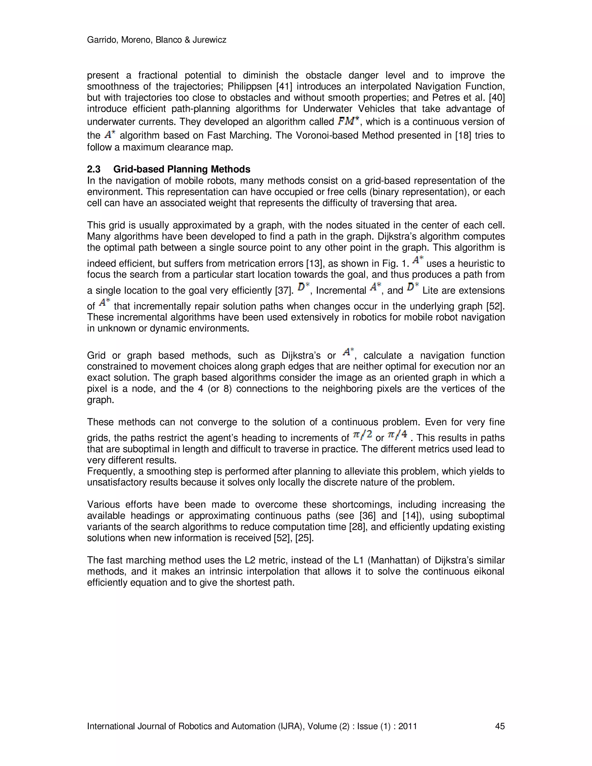 Path Planning for Mobile Robot Navigation Using Voronoi Diagram and Fast Marching | PDF