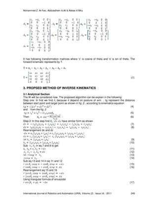 Human Arm Inverse Kinematic Solution Based Geometric Relations and ...