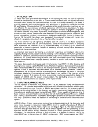 HRI for Interactive Humanoid Head Amir-II for Visual Tracking and ...