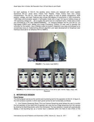HRI for Interactive Humanoid Head Amir-II for Visual Tracking and ...