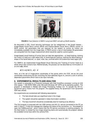 HRI for Interactive Humanoid Head Amir-II for Visual Tracking and ...