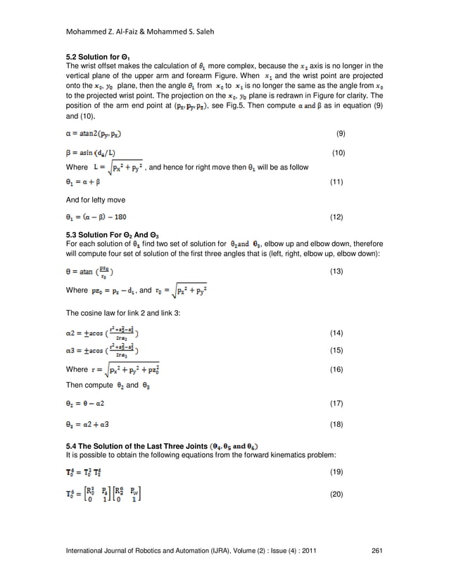 Inverse Kinematics Analysis for Manipulator Robot with Wrist Offset Based On the Closed-Form ...