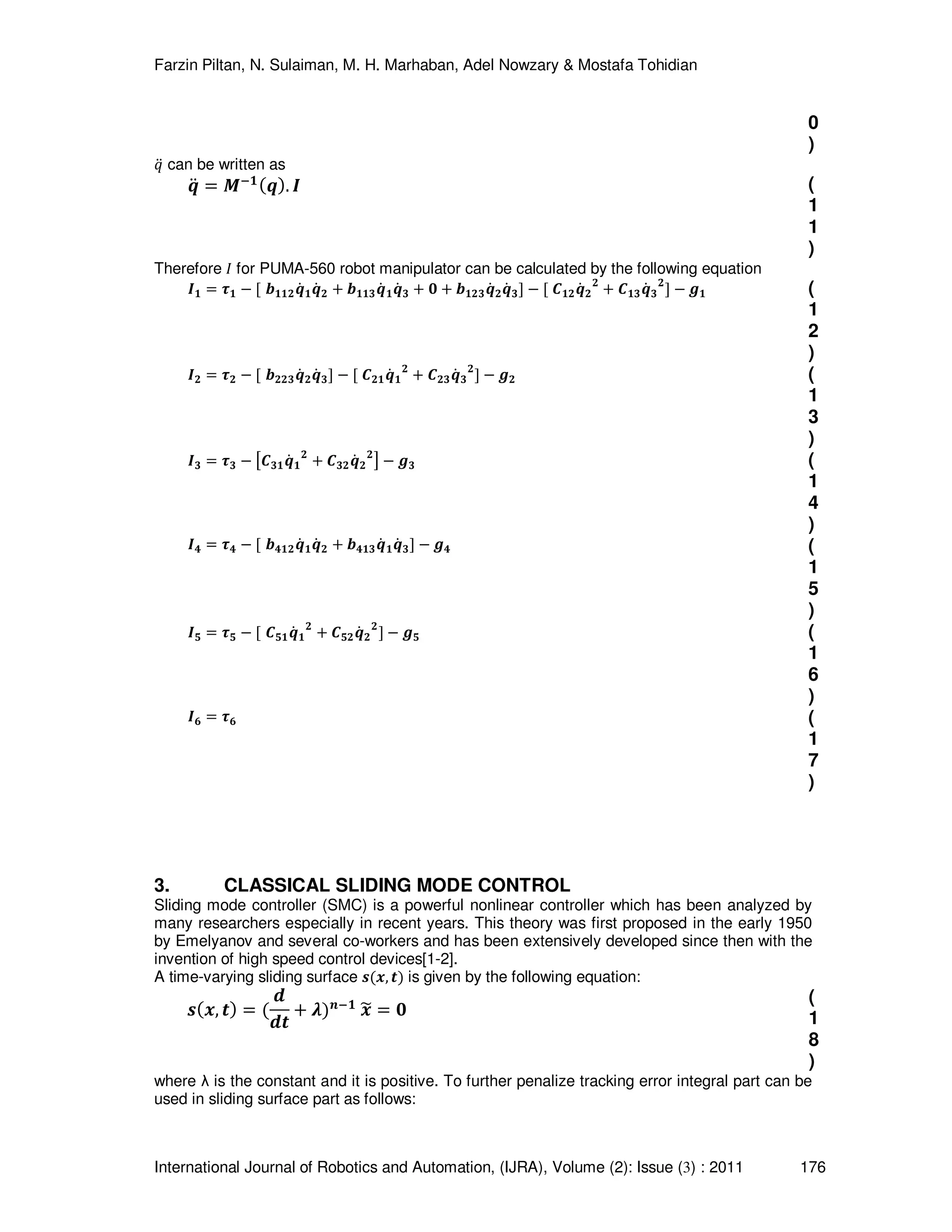 Design Of Fpga Based Sliding Mode Controller For Robot Manipulator Pdf Robotics Technology