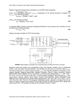 Design of Model Free Adaptive Fuzzy Computed Torque Controller for a Nonlinear Second Order ...