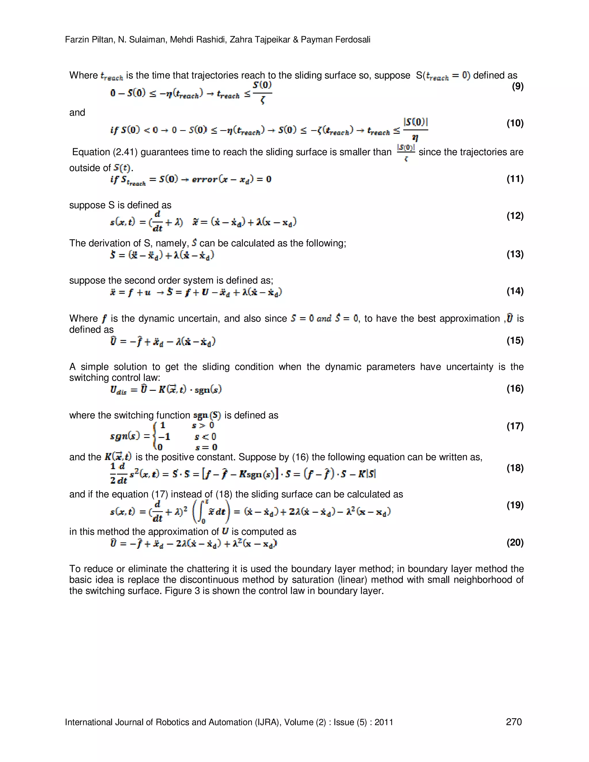 Design And Implementation Of Sliding Mode Algorithm Applied To Robot