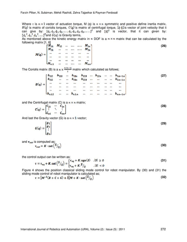 Design and Implementation of Sliding Mode Algorithm: Applied to Robot Manipulator-A Review | PDF