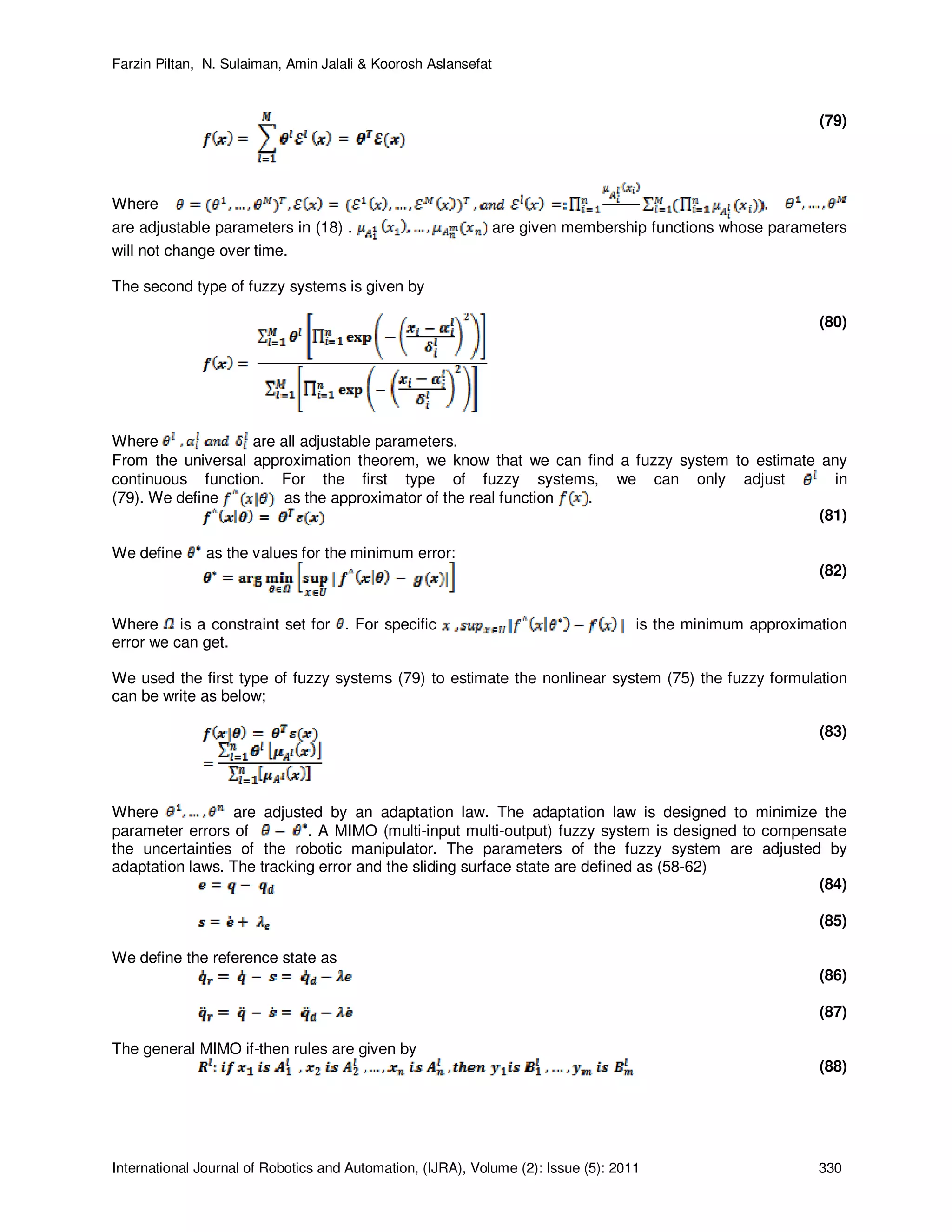 Evolutionary Design of Mathematical tunable FPGA Based MIMO Fuzzy Estimator Sliding Mode Based ...