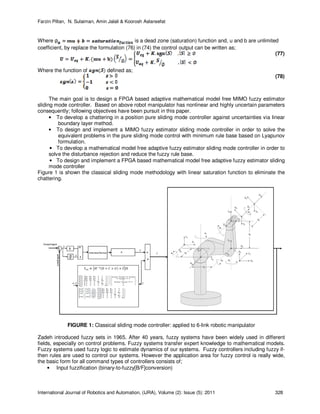 Evolutionary Design of Mathematical tunable FPGA Based MIMO Fuzzy Estimator Sliding Mode Based ...