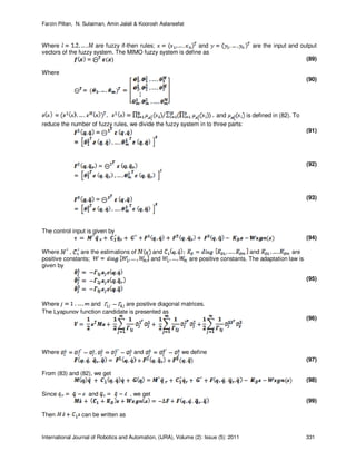 Evolutionary Design of Mathematical tunable FPGA Based MIMO Fuzzy Estimator Sliding Mode Based ...