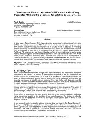 Simultaneous State and Actuator Fault Estimation With Fuzzy Descriptor PMID and PD Observers for ...