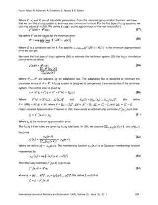 On line Tuning Premise and Consequence FIS: Design Fuzzy Adaptive Fuzzy Sliding Mode Controller ...