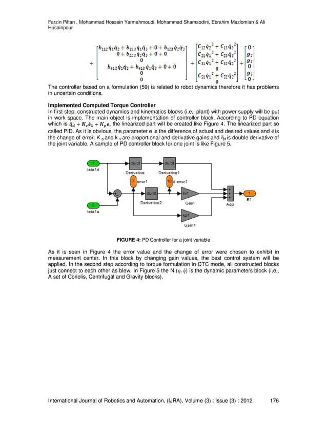 PUMA-560 Robot Manipulator Position Computed Torque Control Methods Using MATLAB/SIMULINK and ...