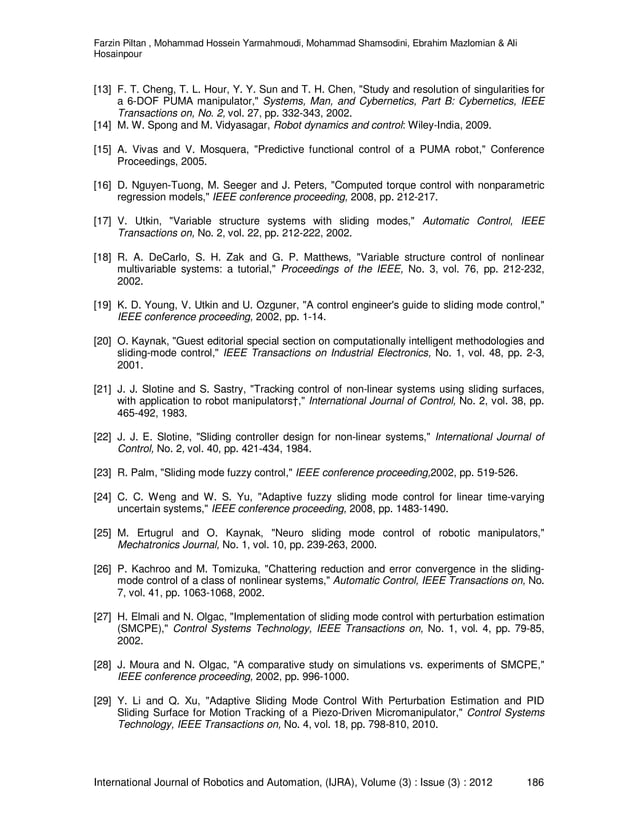 PUMA-560 Robot Manipulator Position Computed Torque Control Methods Using MATLAB/SIMULINK and ...