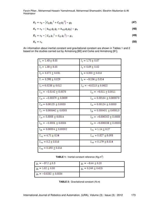 PUMA-560 Robot Manipulator Position Computed Torque Control Methods Using MATLAB/SIMULINK and ...