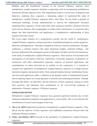 A STUDY OF THE MULTIPLICATIVE COUPLED FIBONACCI SEQUENCES | PDF