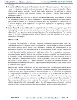 A STUDY OF THE MULTIPLICATIVE COUPLED FIBONACCI SEQUENCES | PDF