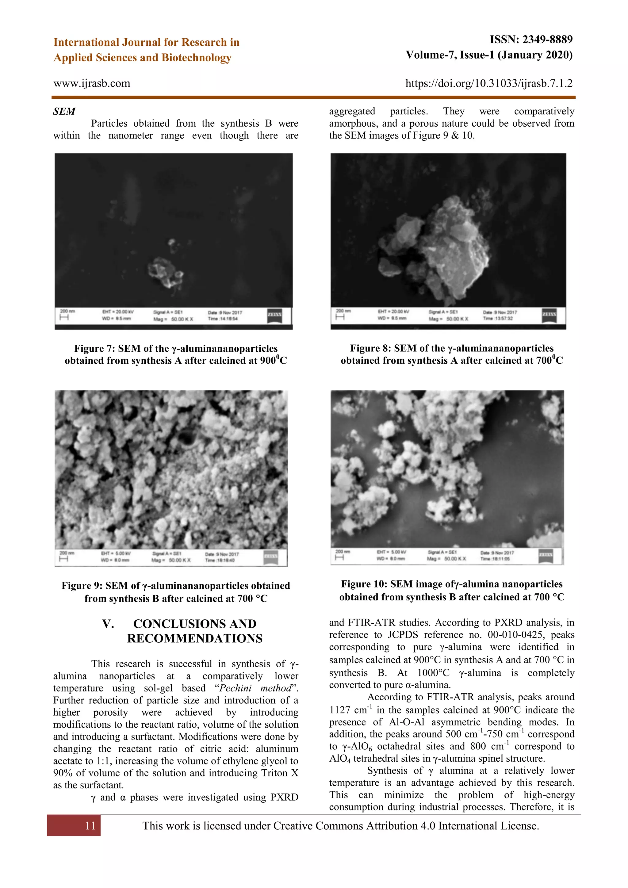 Synthesis, Characterization and Phase Transition of Highly Porous γ ...