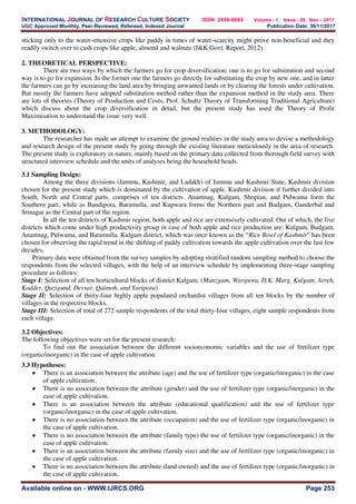 Impact of the Socio-Economic Variables on the Use of Fertilizer Type in the Case of Apple ...